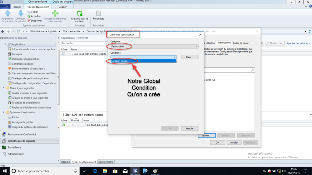 Les globales conditions sur SCCM - Easy Center Corp Consulting